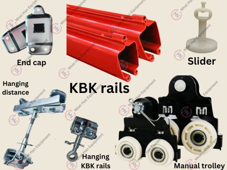 Móc treo cầu trục KBK vào dầm thép I an toàn, lắp đặt nhanh.